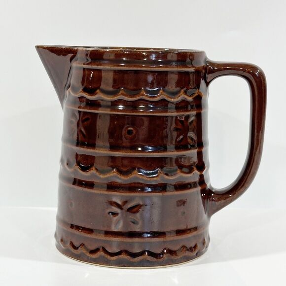 Marcrest | Accents | Marcrest Vtg Brown Stonewear Pottery Daisy Dot ...
